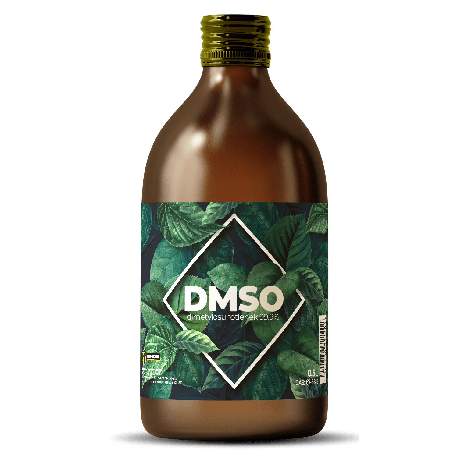 DMSO Dimetylosulfotlenek 99,9% 0,5L - szklana butelka - CHEMSKLEP.PL ...
